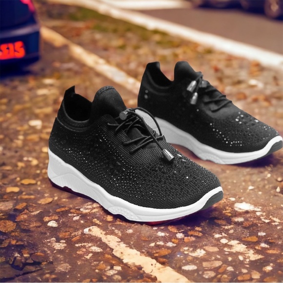 Italina | Shoes | Stunning Italina Gema Lace Up Black Knit Platform ...